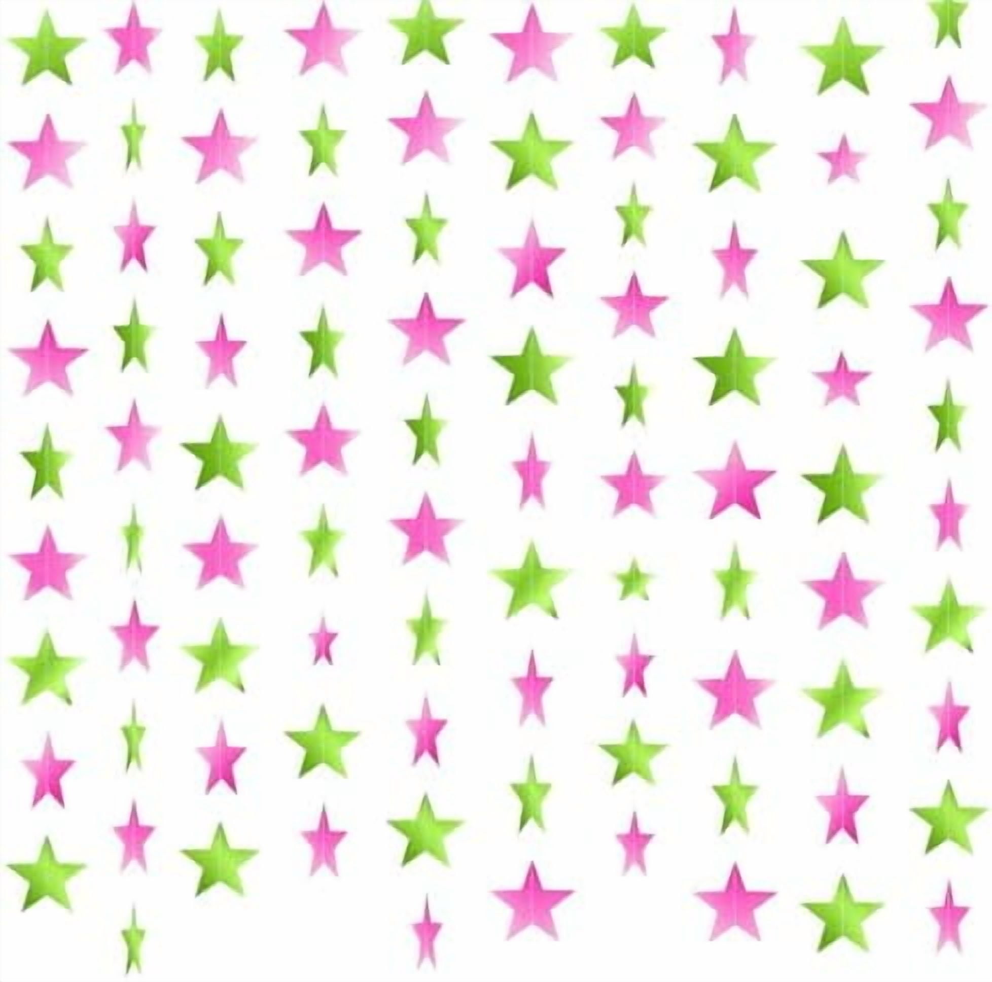 Glitter Star Garland Banner 2026 New Years Decor 130 Feet Star Hanging ...