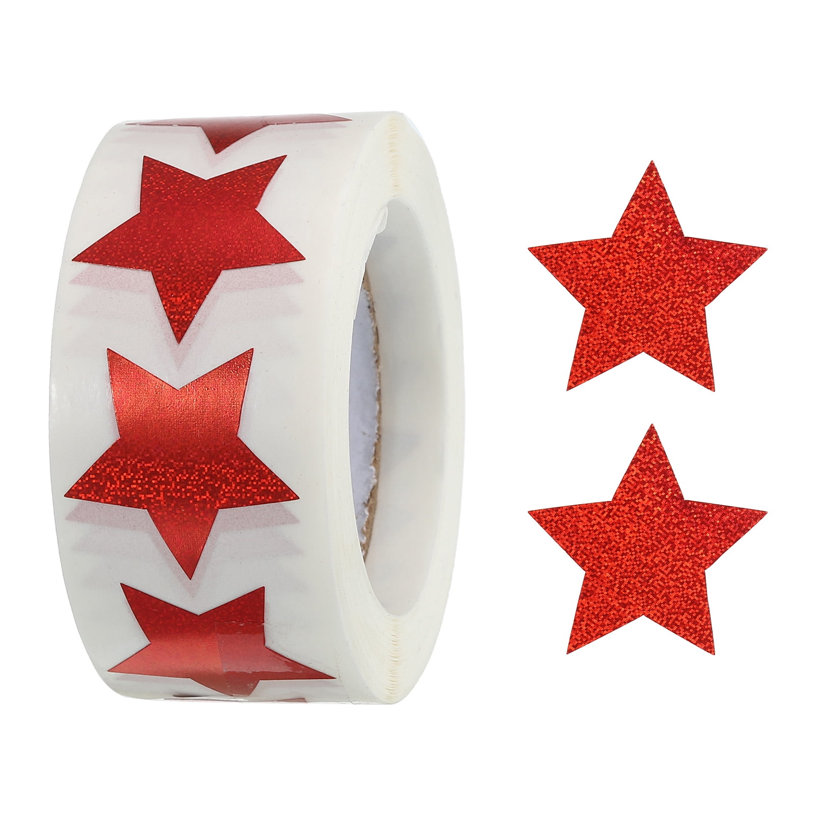 Glitter Star Stickers 1 Inch 1 Roll DIY Adhesive Sparkling Labels Notes ...