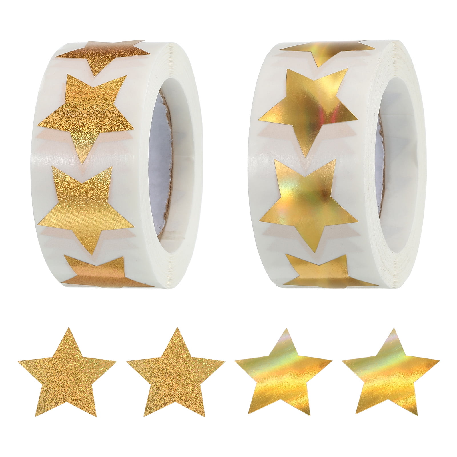 Glitter Star Stickers 1 Inch 2 Roll Adhesive Sparkling Labels Notes ...