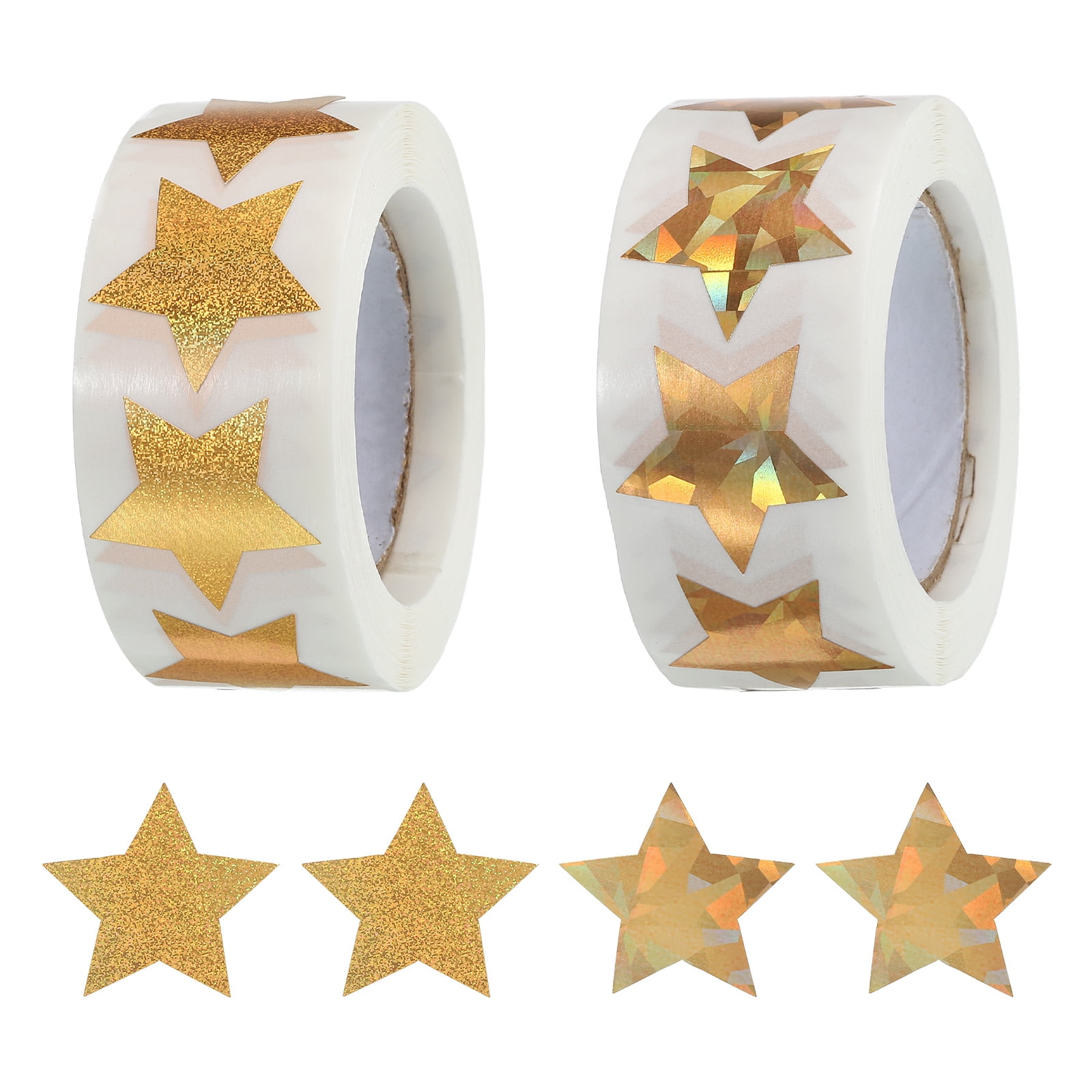 Glitter Star Stickers 1 Inch 2 Roll DIY Adhesive Sparkling Labels Notes ...