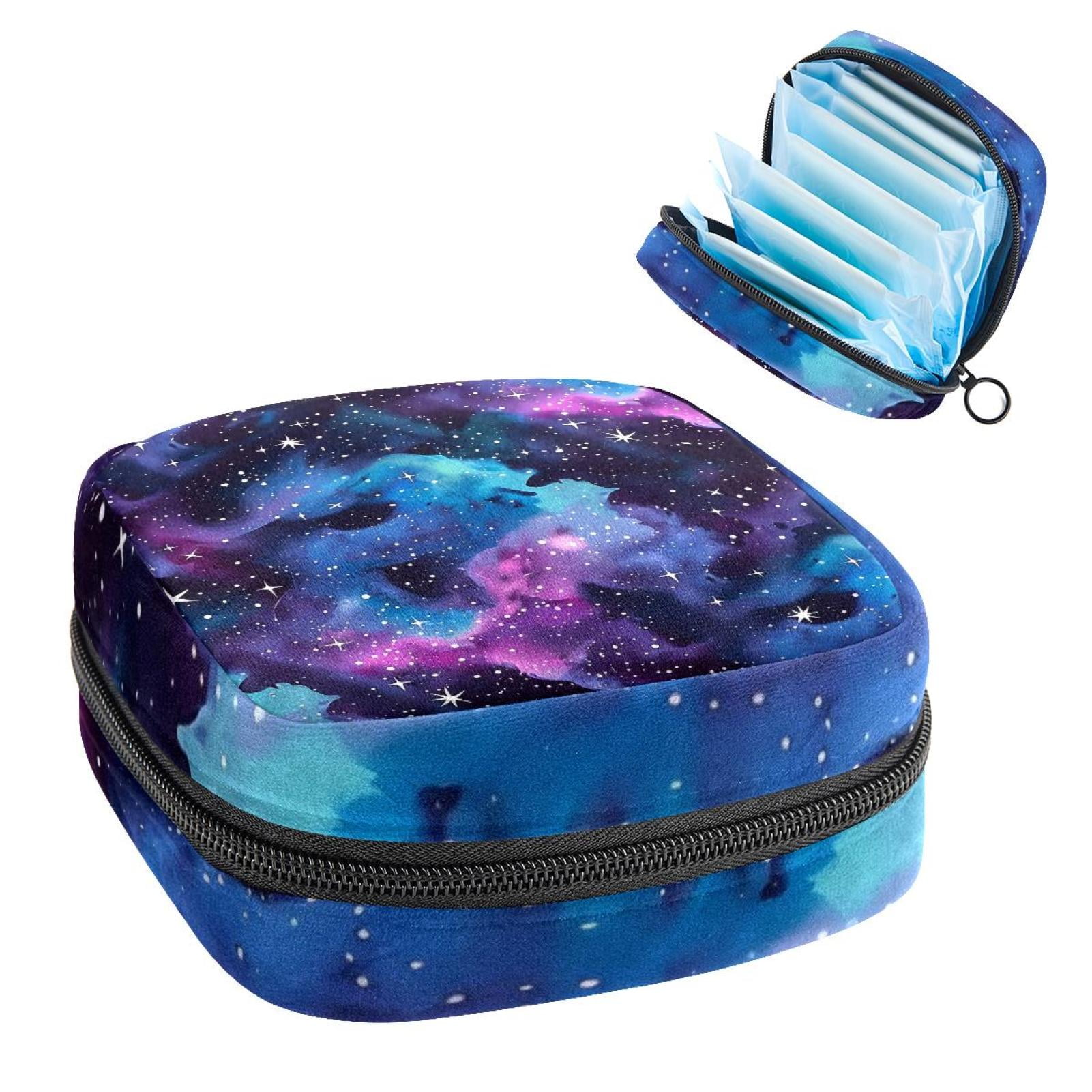 Glitter Starry Sky Galaxy Seamless Pattern Sanitary Napkin Storage Bag ...