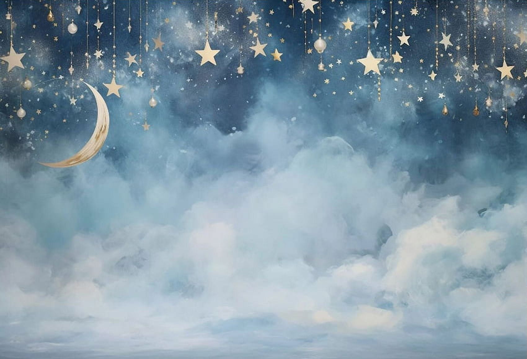 Glitter Stars Moon Curtain Child Birthday Party Cake Smach Portrait r ...