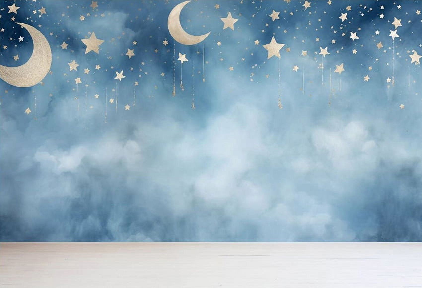 Glitter Stars Moon Curtain Child Birthday Party Cake Smach Portrait r ...