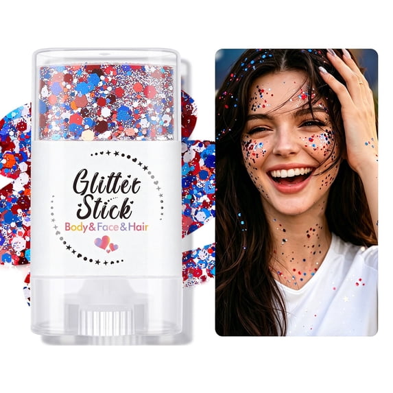 Glitter Stick Body Glitter Stick for Face Hair and Body Shimmer Gel ...