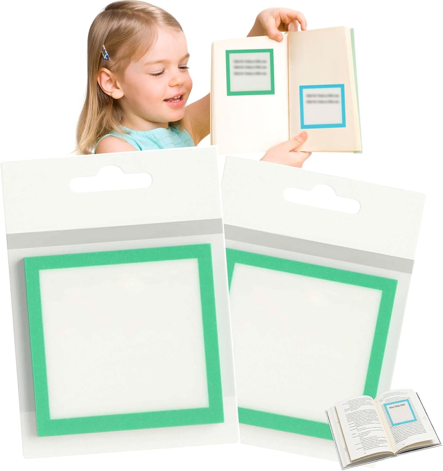 Glitter Sticky Notepad, 2026 New Glitter Sticky Note Pads, Clear Post ...