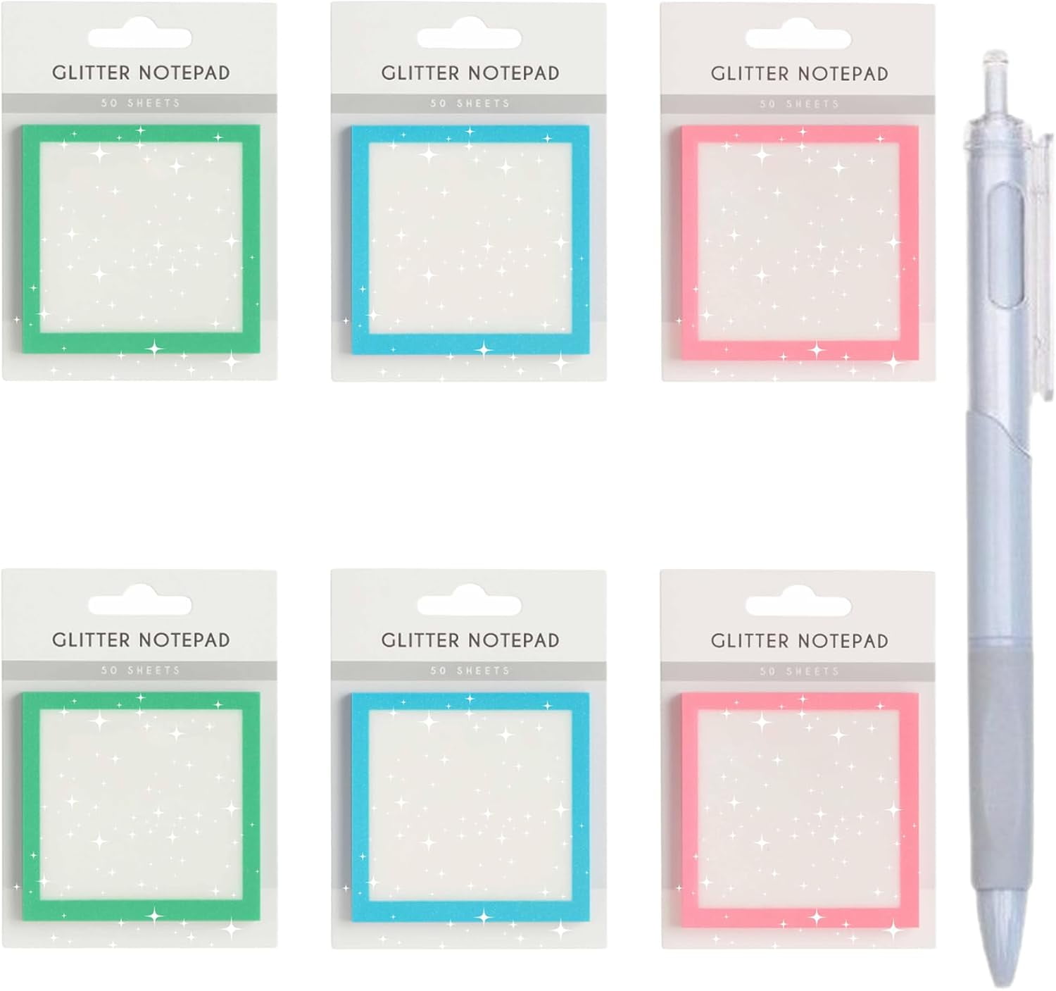 Glitter Sticky Notes, Glitter Notepad, 2026 New Glitter Notepad Sticky ...