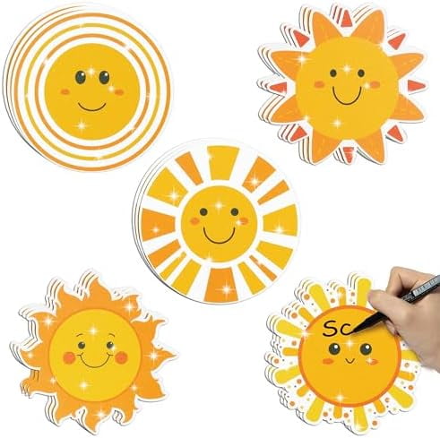 Glitter Sun Cutouts - 100Pcs Back to School Sunshine Cut Outs Bulletin ...
