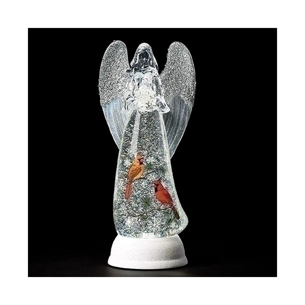 "Roman 12.25"" LED Angel Decor with Cardinal Print: Tabletop Figurine ...