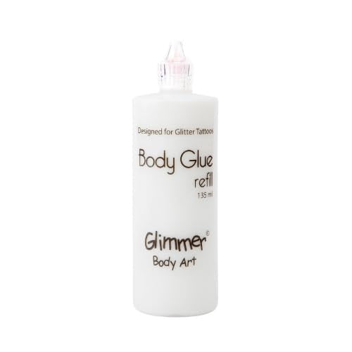 Glitter Tattoo Adhesive Skin Glue – XL Refill Pack, 135 ml (Includes 2 ...