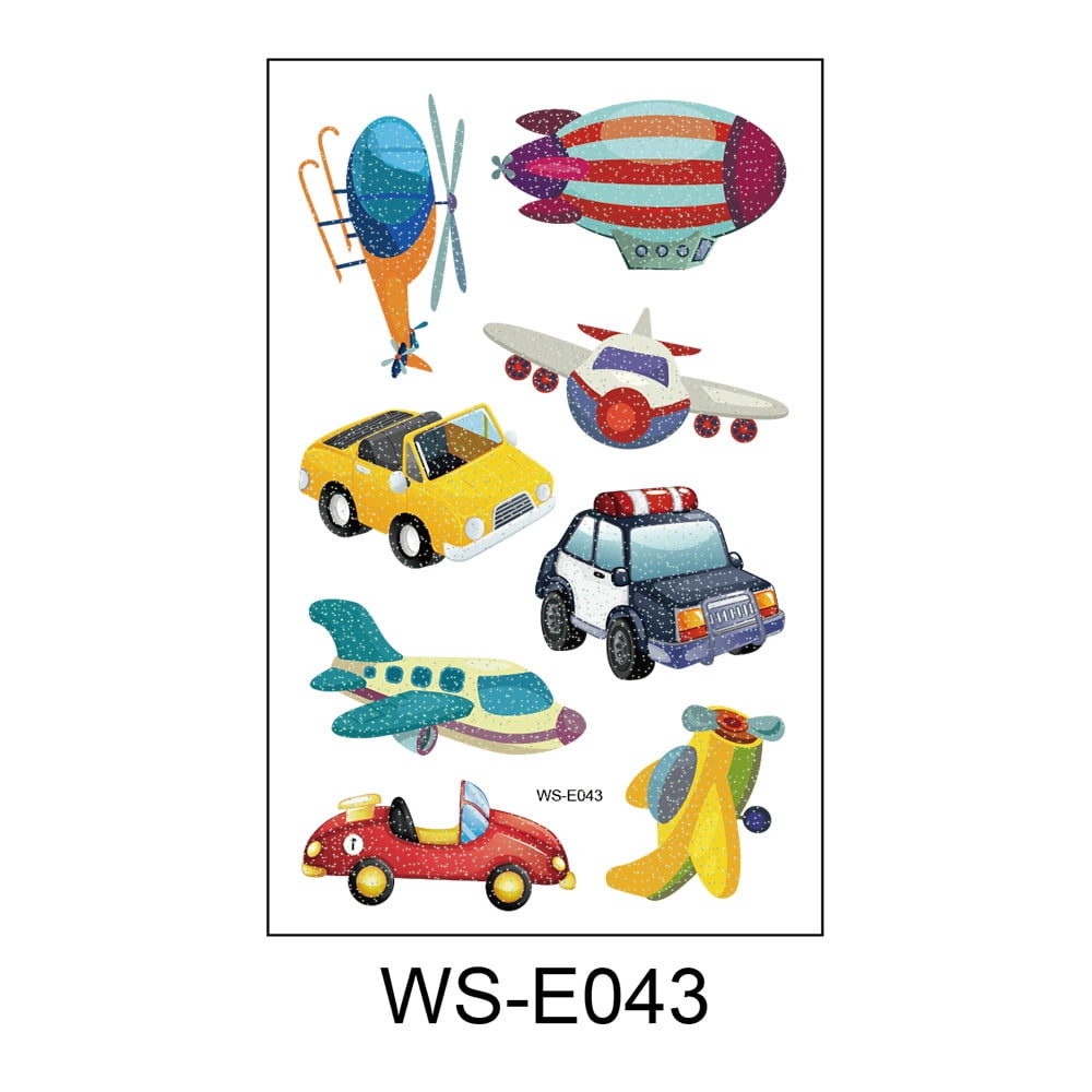 Glitter Tattoo Sticker Set Waterproof Sweat Animal Dinosaur Unicorn ...