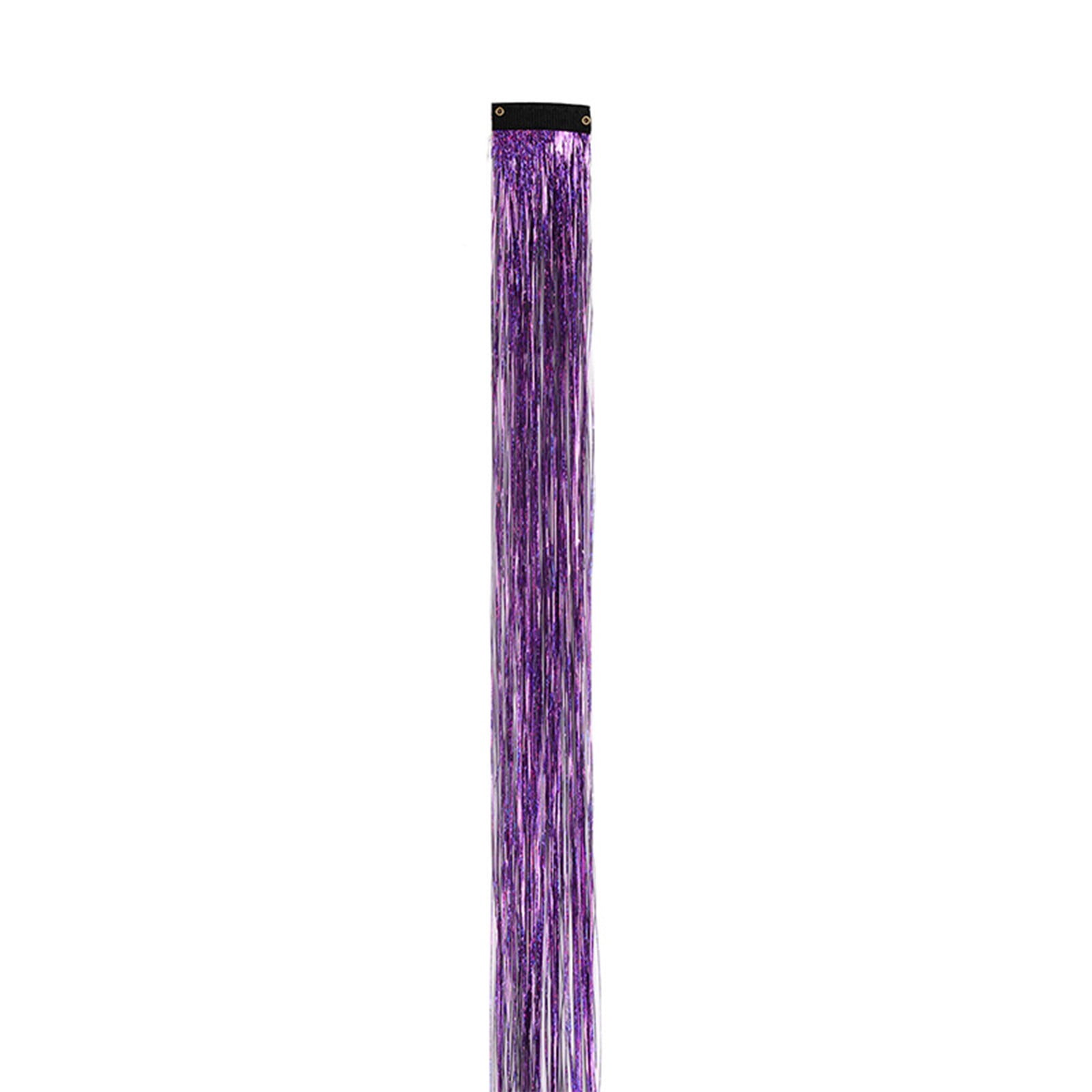 Glitter Tinsel Hair Extensions with Metal Clip, 20 Inch Clip in ...