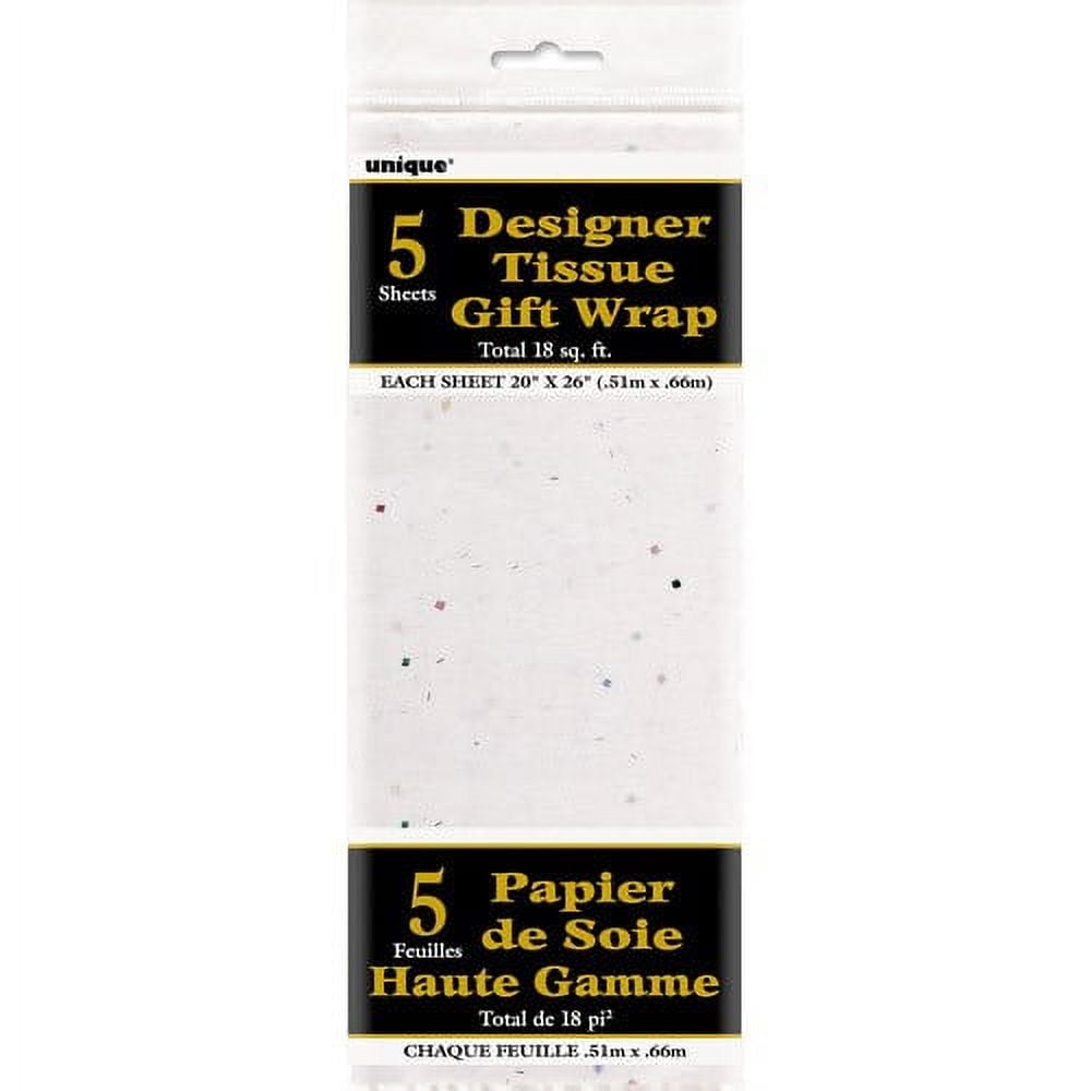 Glitter Tissue Paper Sheets, 4 Packs of 5 Sheets (20 Sheets Total ...