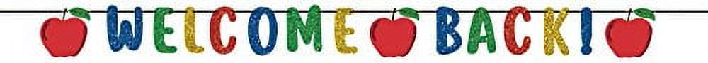 Glitter Welcome Back Letter Banner - Walmart.com