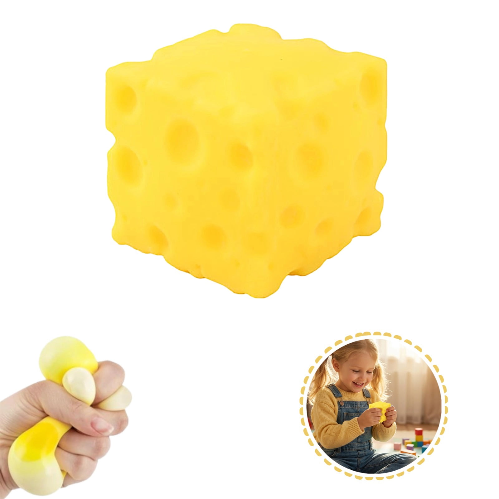 Glitter Yellow Cheese Squishies, Fidget Toys Adults & Teens Easter ...