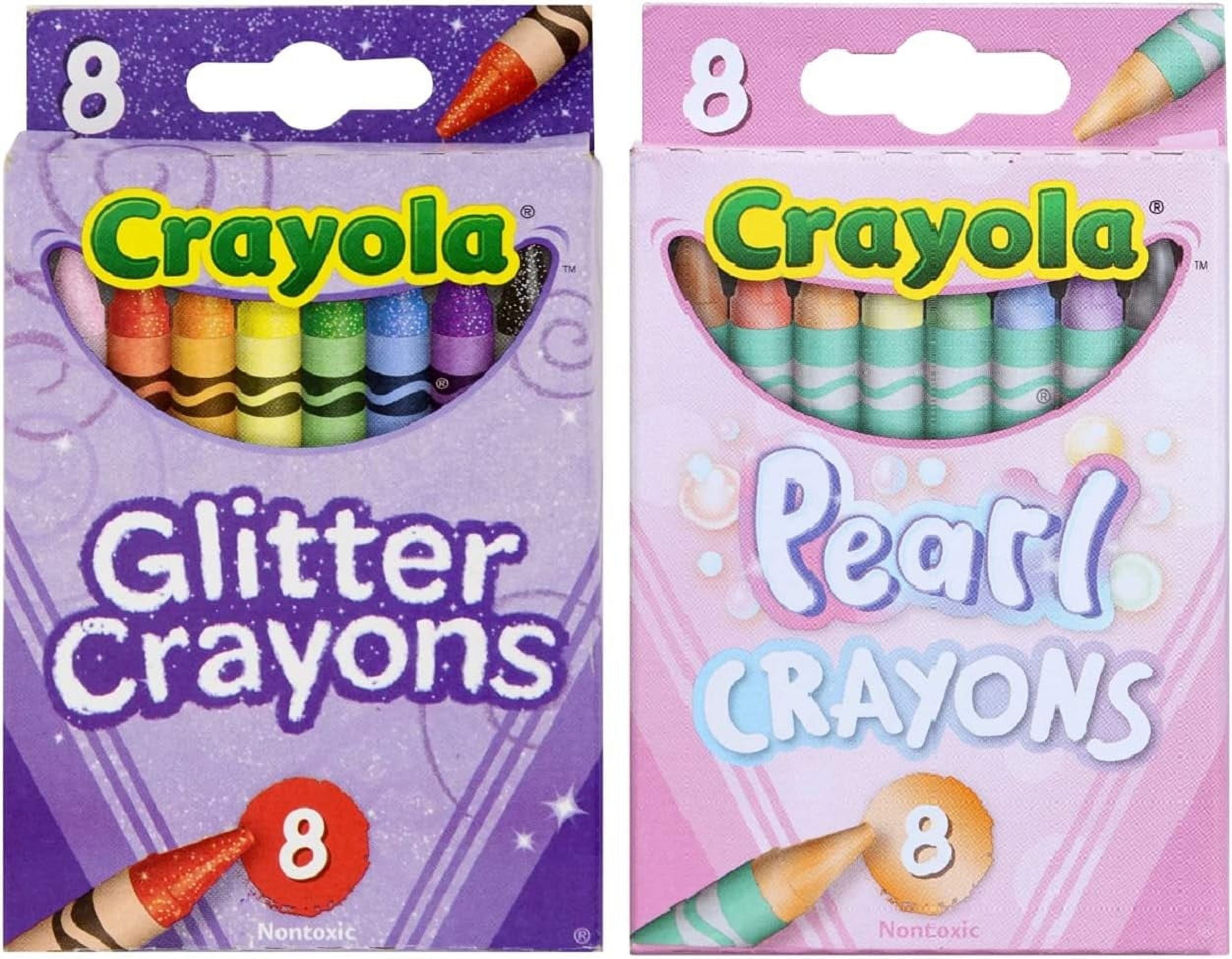 Glitter and Pearl Crayons, 8 count each - Walmart.com