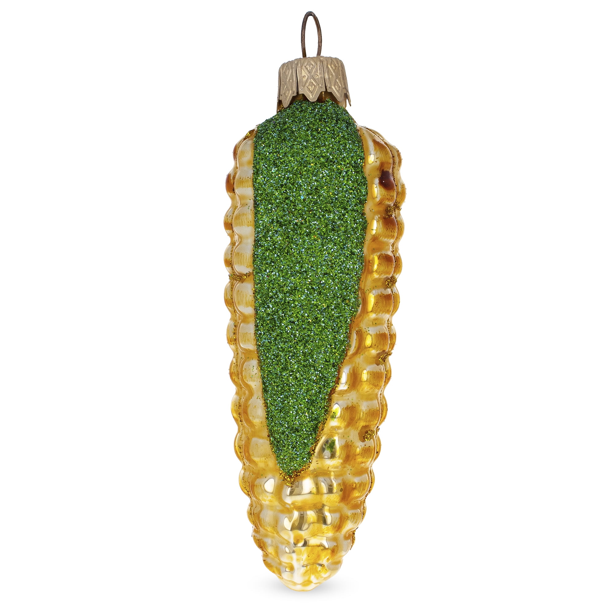 Glittered Corn on the Cob Glass Christmas Ornament - Walmart.com
