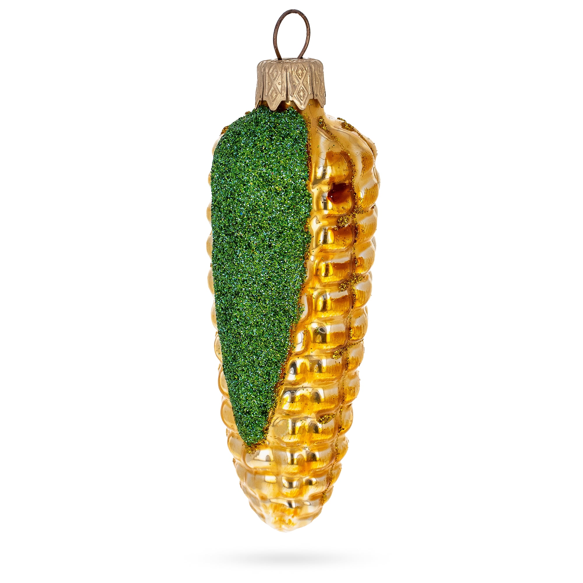Glittered Corn on the Cob Glass Christmas Ornament - Walmart.com