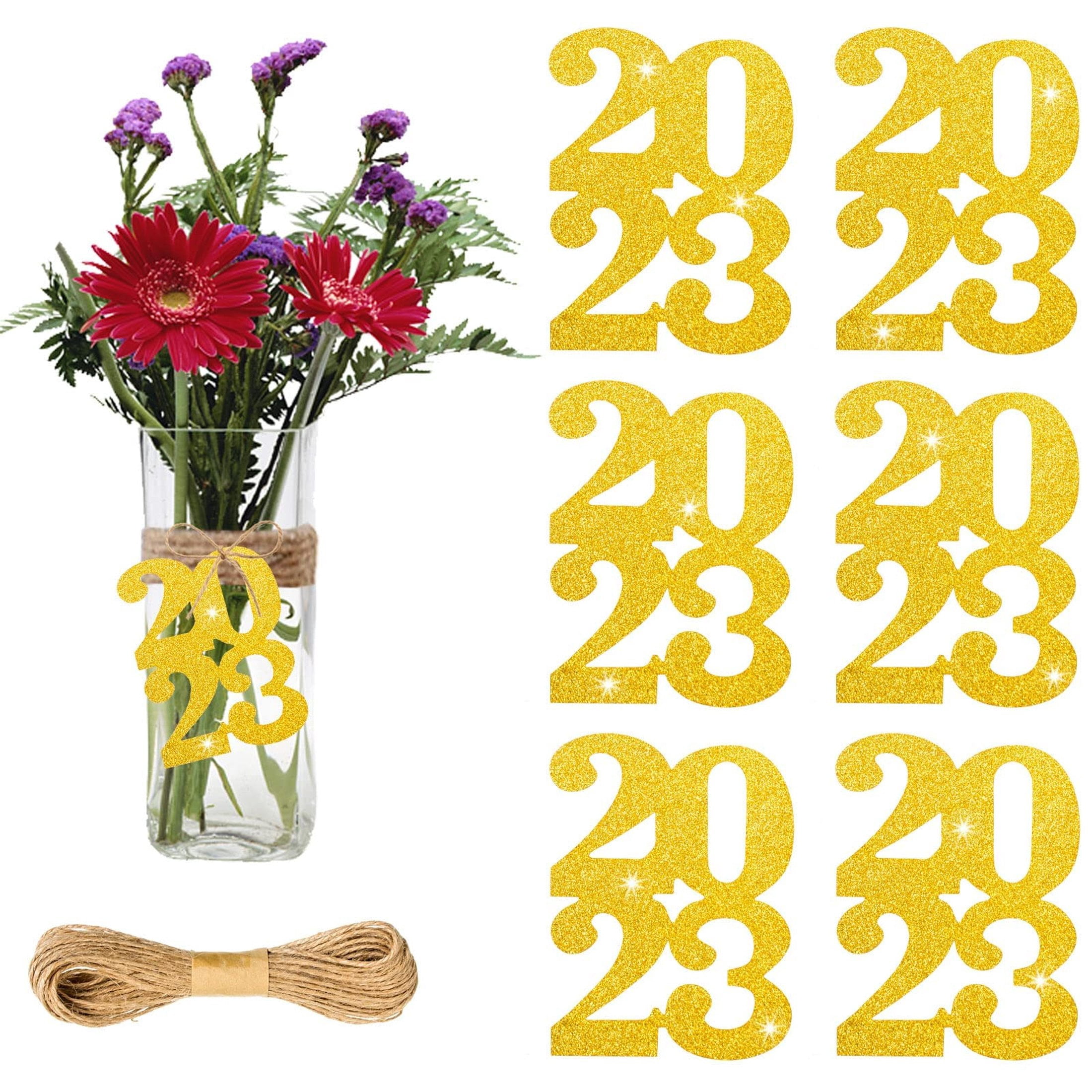 Glittering 2024 Celebration Cutouts - 24 Double-Sided Tags for ...