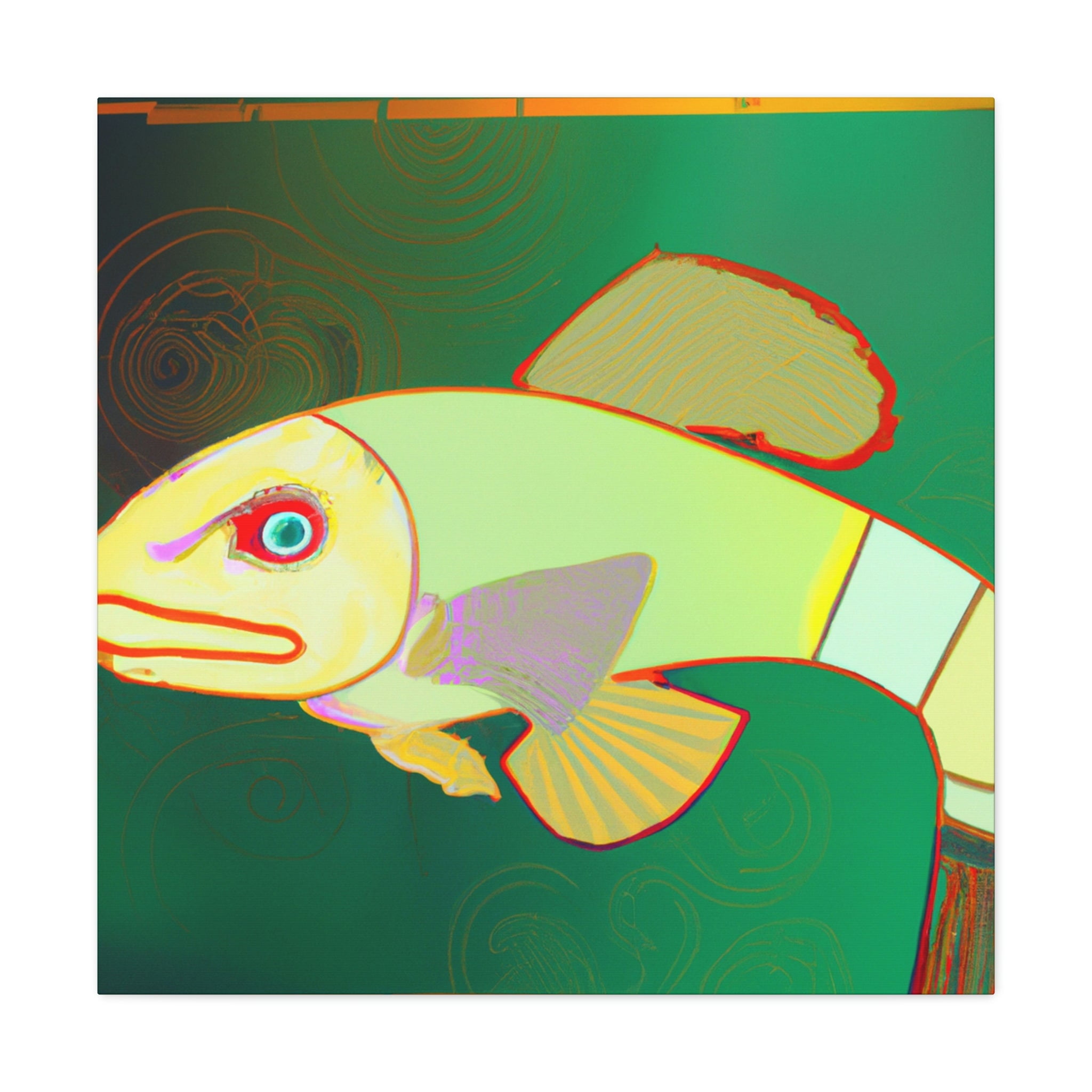 "Glittering Art Deco Killifish" - Canvas - Walmart.com