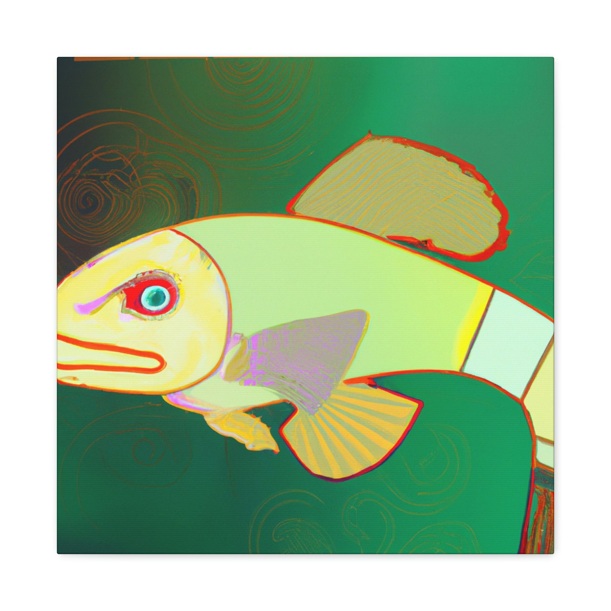 "Glittering Art Deco Killifish" - Canvas - Walmart.com