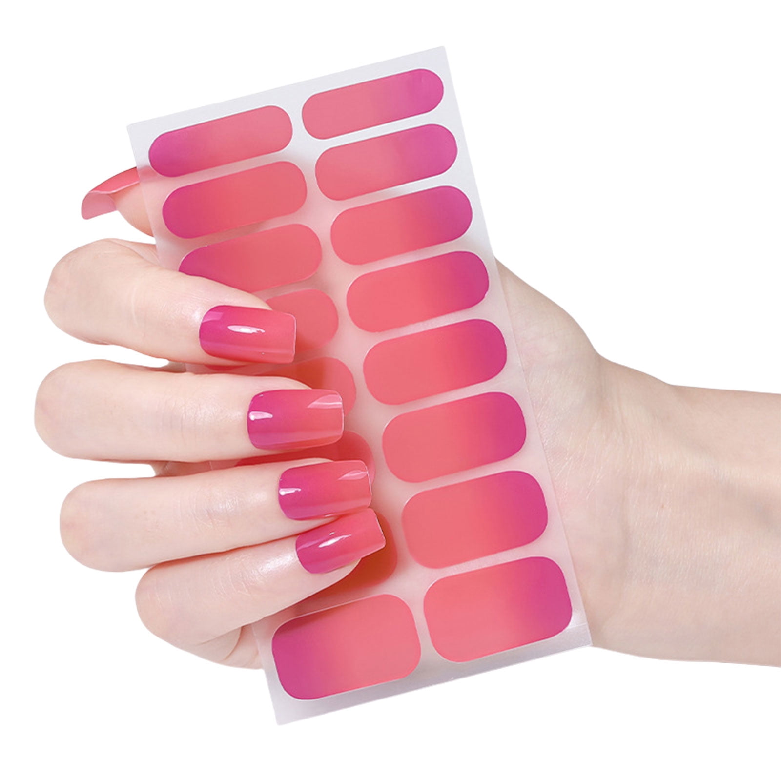 Glittering Gels Nails Strips Cats Eye Gels Nails Stickers Waterproof ...