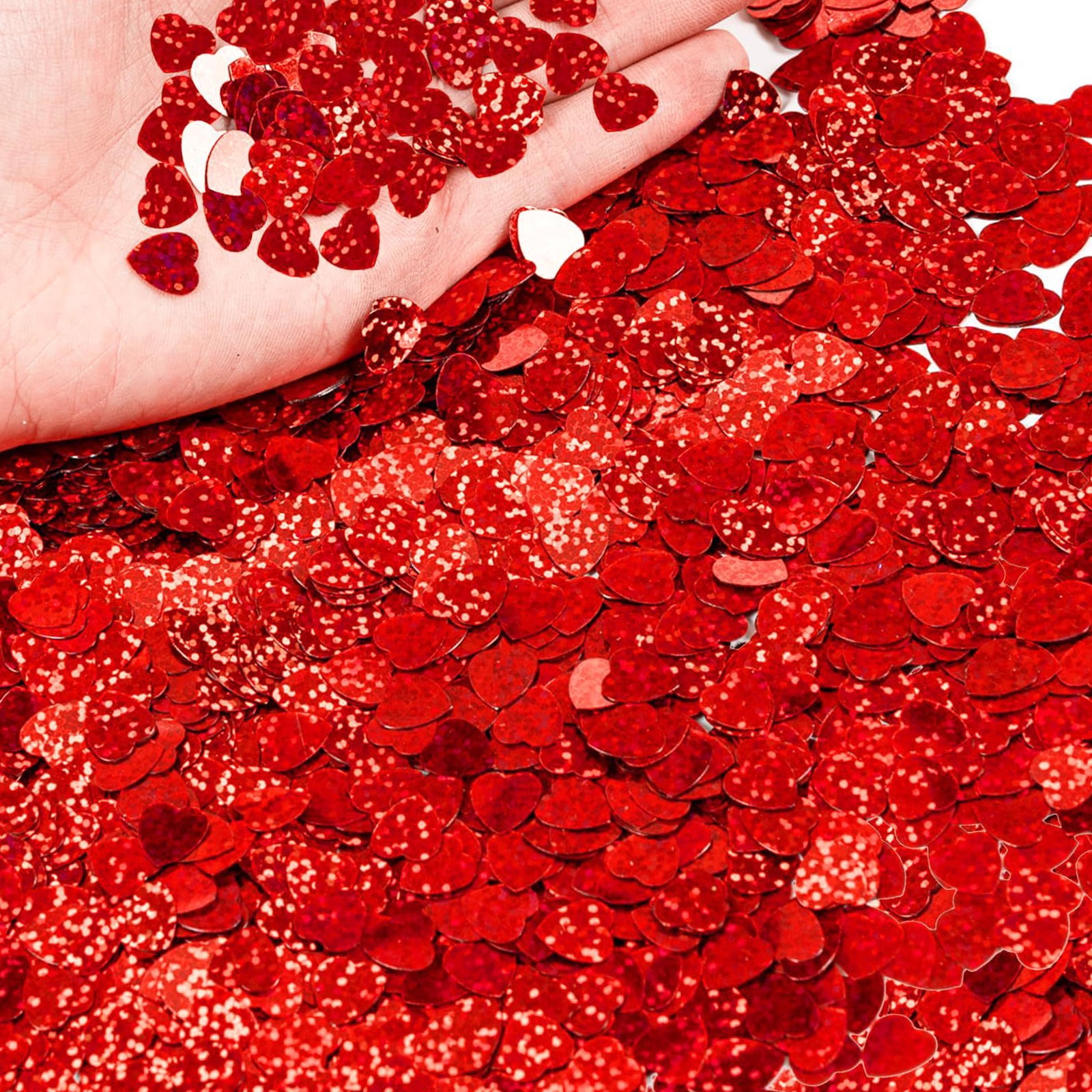 Glittering Heart Shape PVC Confetti Heart Shape Flakes Vase Balloon ...