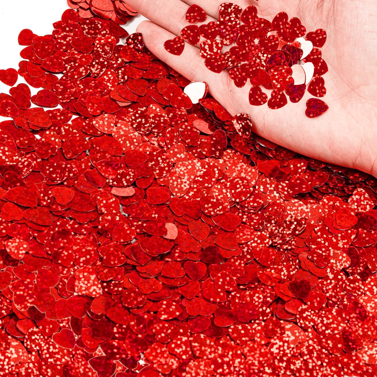 Glittering Heart Shape PVC Confetti Heart Shape Flakes Vase Balloon ...