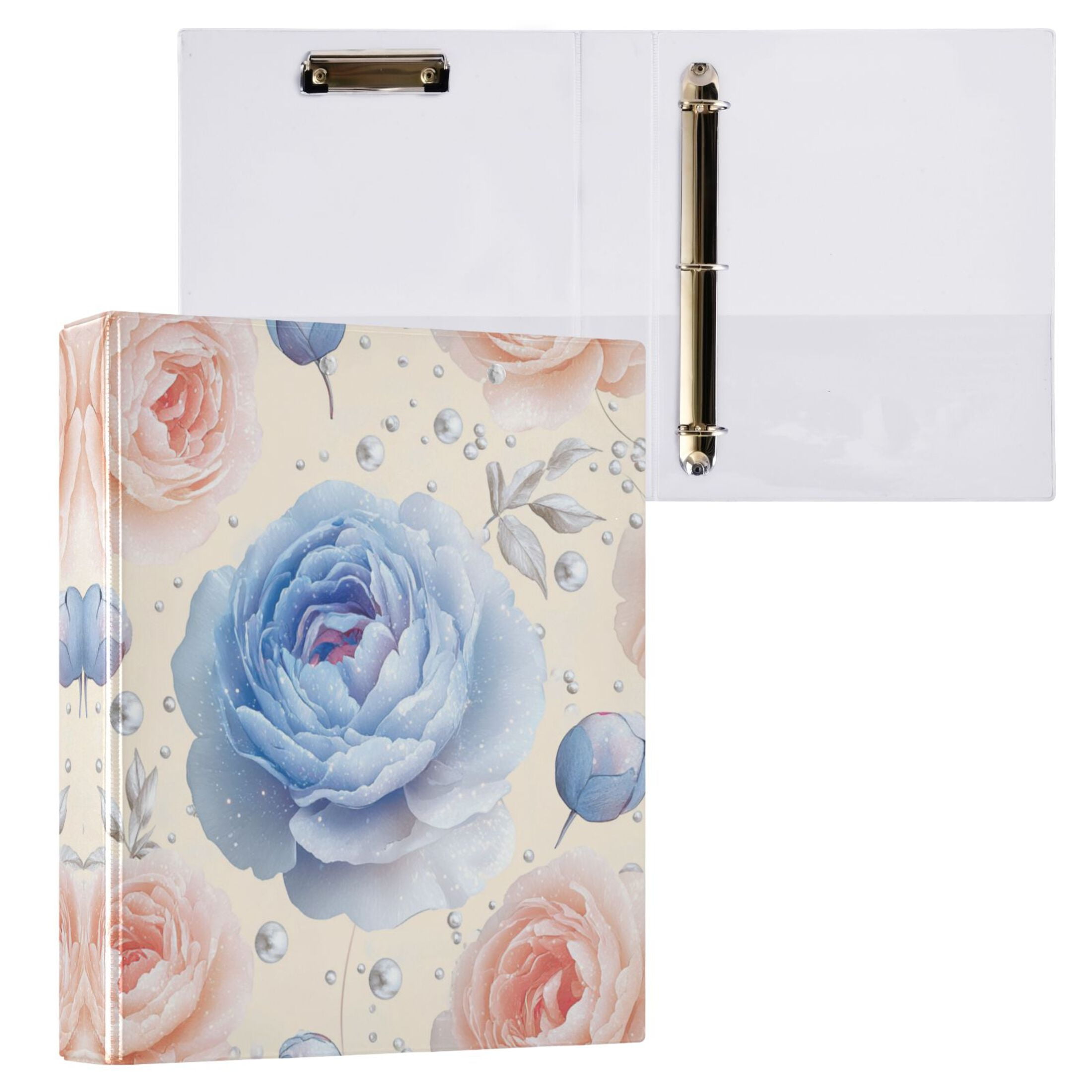 Glittering Peonies 3 Ring Hardcover Binders 1.5in Round Rings for ...