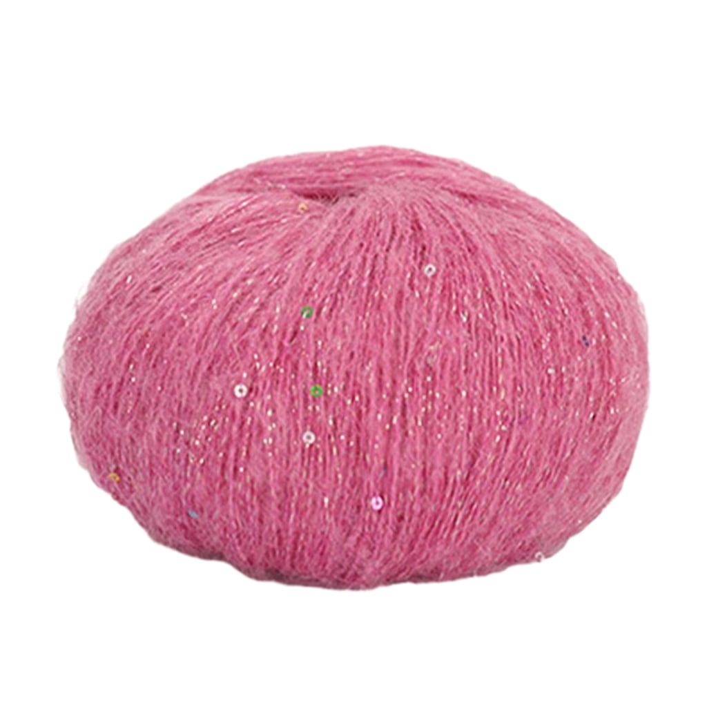 Glittering Sequins Knit Yarn for Handcraft Gift Soft Knitting Yarn for ...
