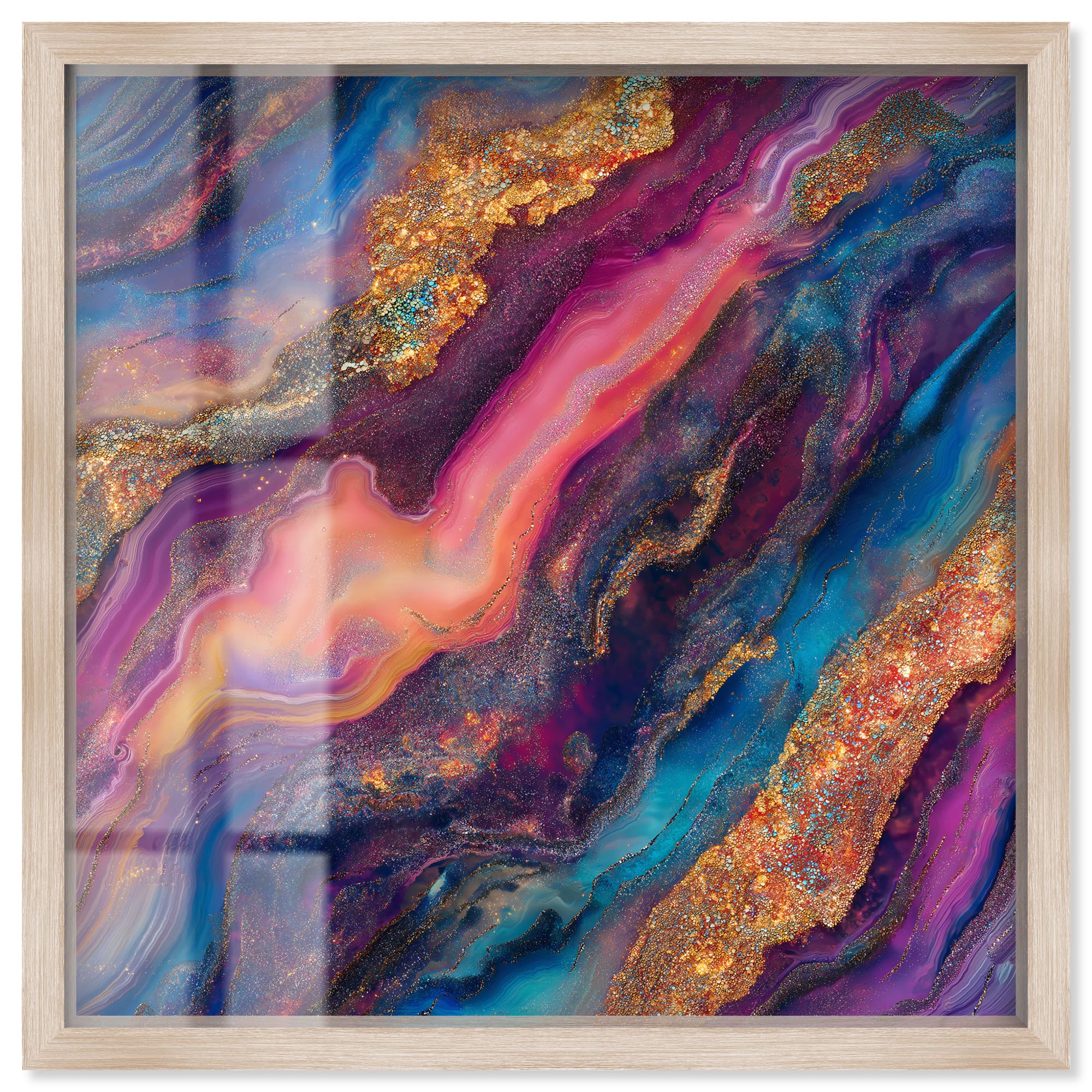 Glittering Spectrum III Shadowbox Print Colorful Abstracts by Art ...
