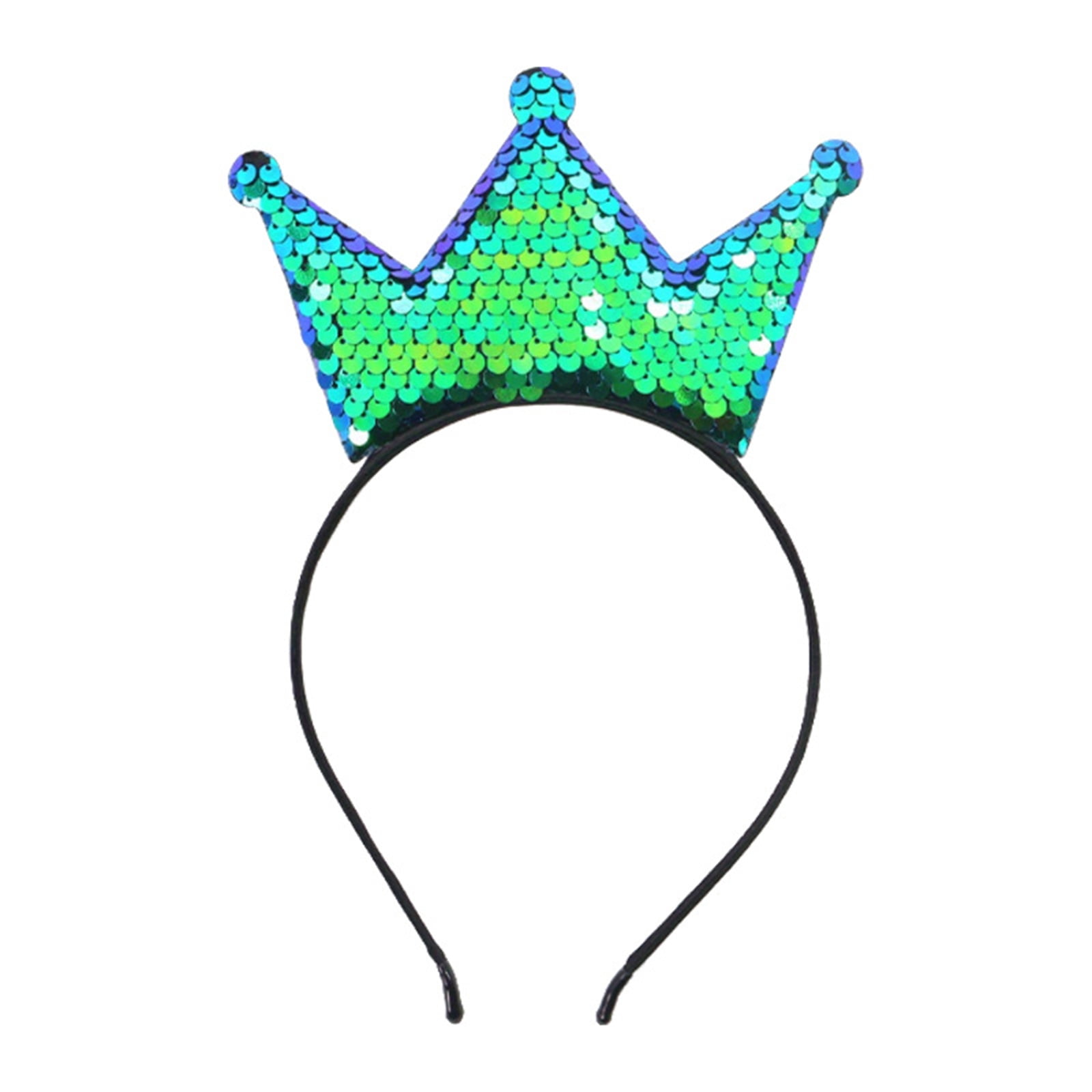 Glittering Tiaras Crowns Headbands With Sequins For Kids Birthday Party ...