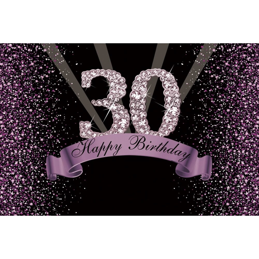 Glitters Diamond Adult 30/40/50/60 Birthday Party Black Photography ...