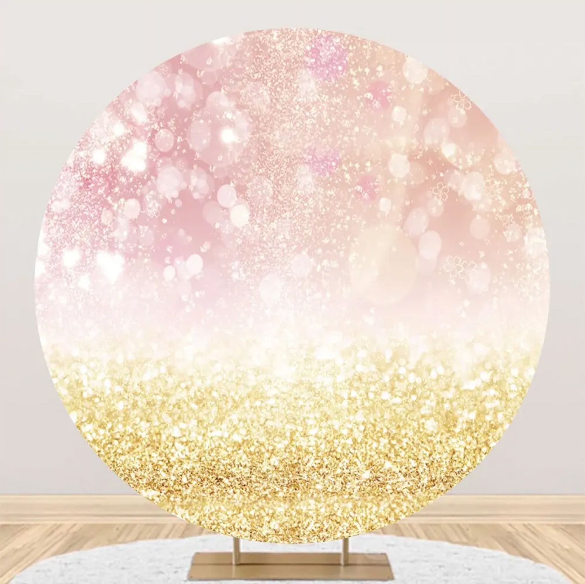 Glitters Light Bokeh Round Backdrop Cover White Black Circle Wedding ...