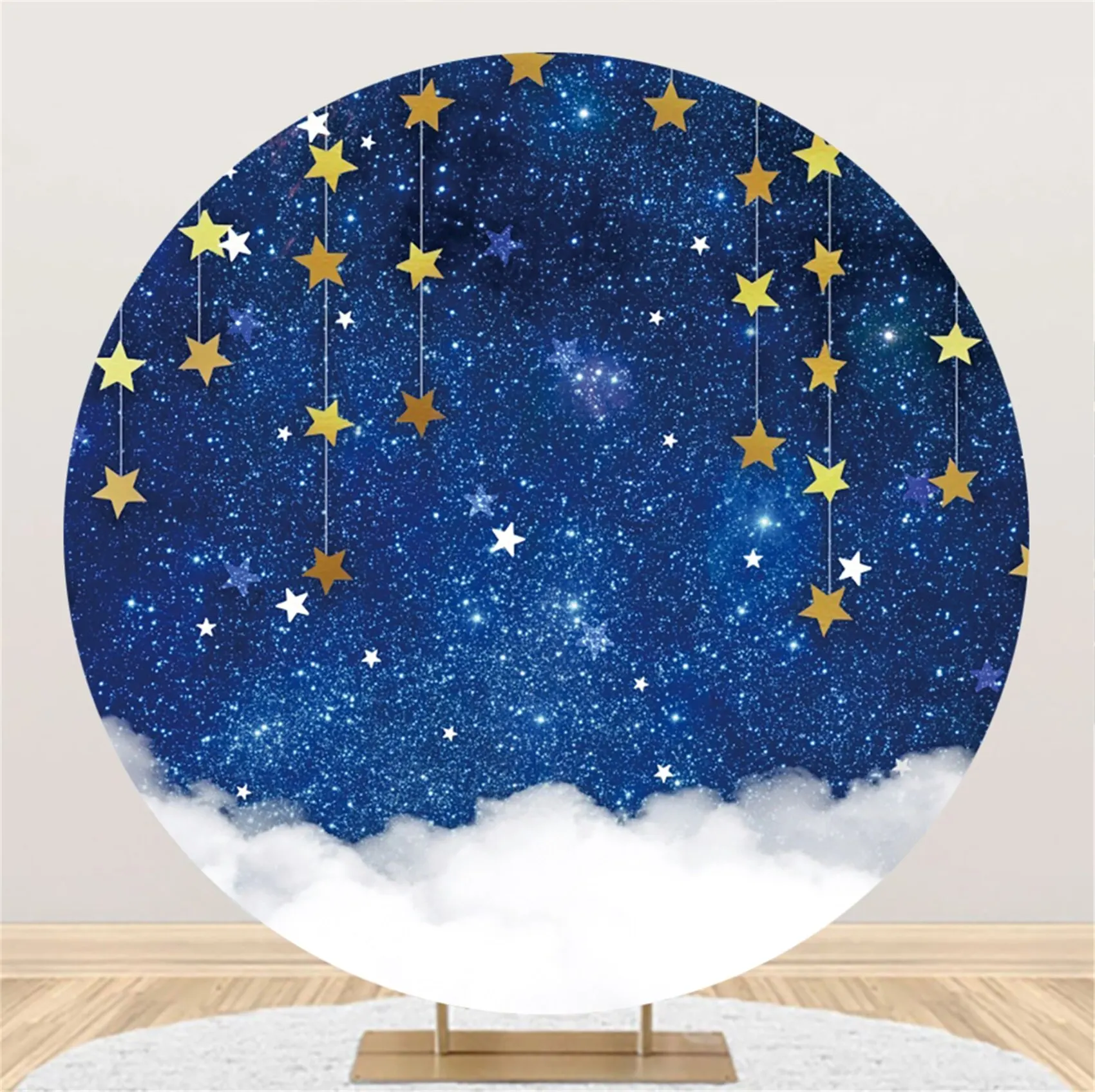 Glitters Light Bokeh Round Backdrop Cover White Black Circle Wedding ...