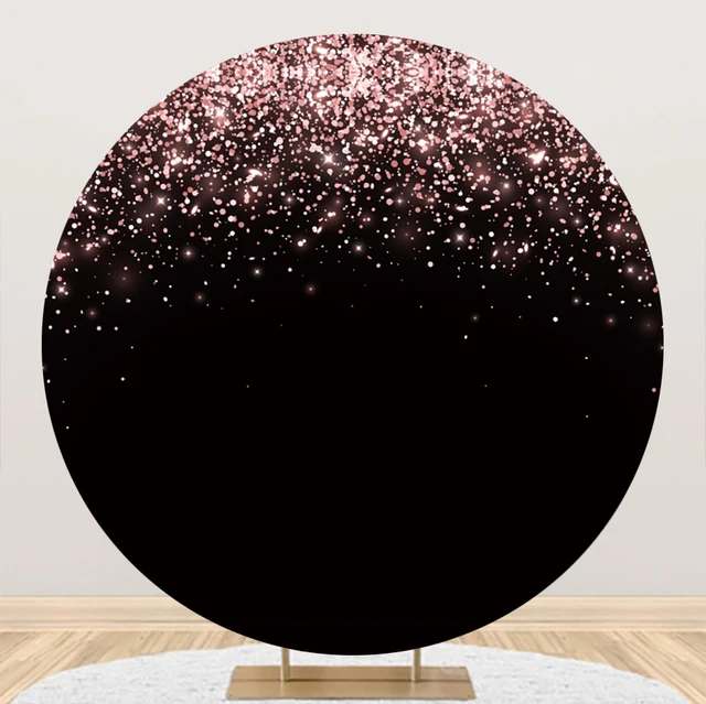 Glitters Light Round Backdrop Cover Gold Silver Shiny Wedding Birthday ...