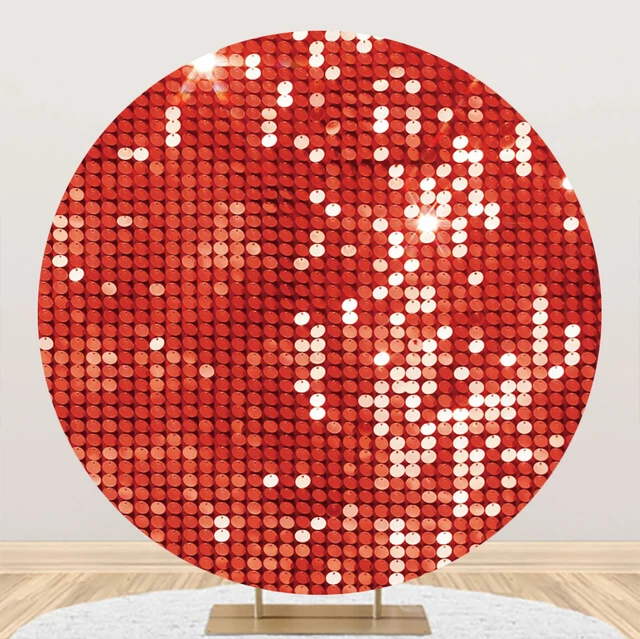 Glitters Light Round Backdrop Cover Gold Silver Shiny Wedding Birthday ...