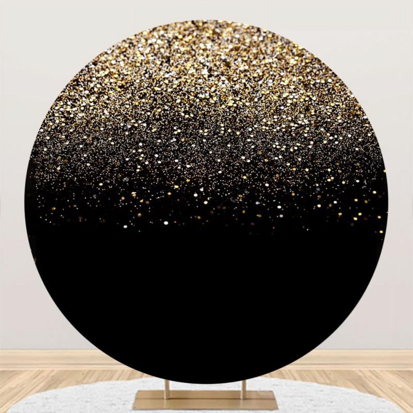 Glitters Light Round Backdrop Cover Gold Silver Shiny Wedding Birthday ...