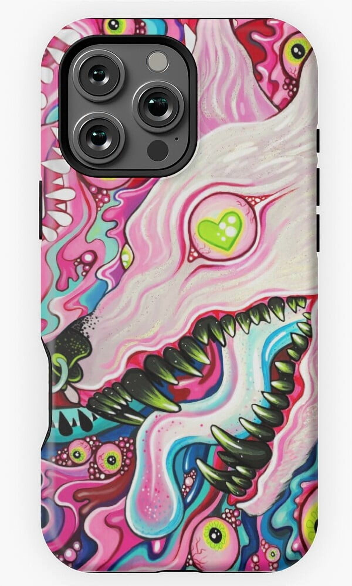 Glitterwolf Acrylic Painting Abstract Art Phone Case for iPhone 16 15 ...