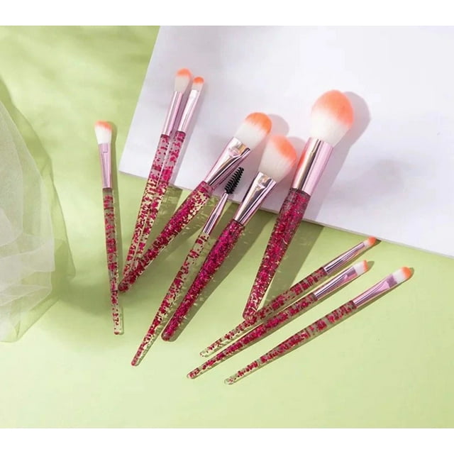 Glittery Glam Cosmetic Makeup Brush Set - Walmart.com