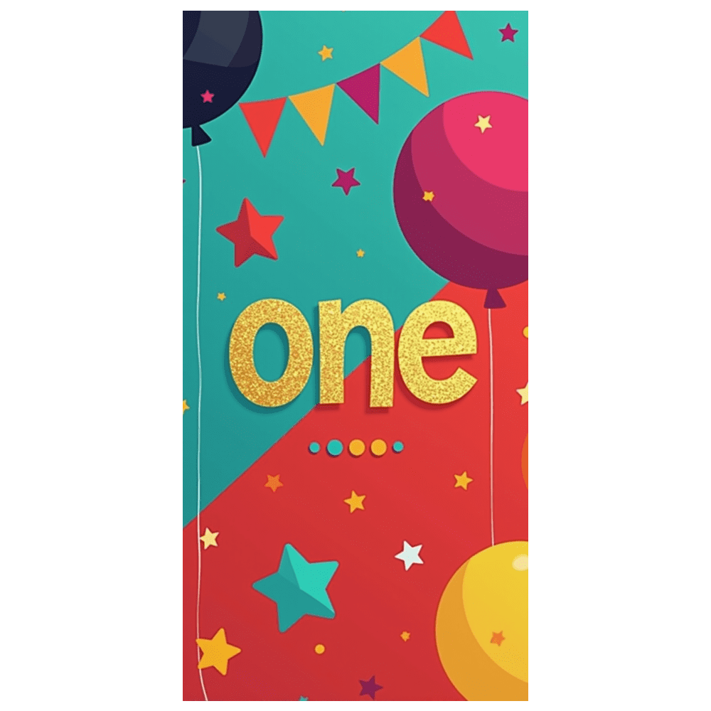 Glittery Gold One Letter Banner for First Birthday Party Backdrop Party ...