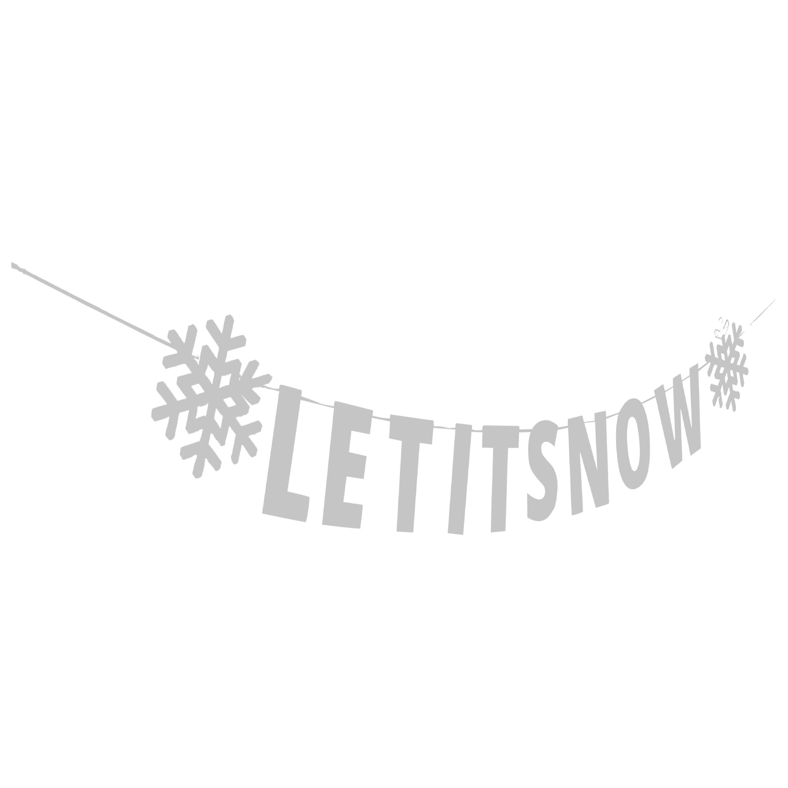 GOOHOCHY Let It Snow Banner with Snowflakes for Winter Decor Crafted ...