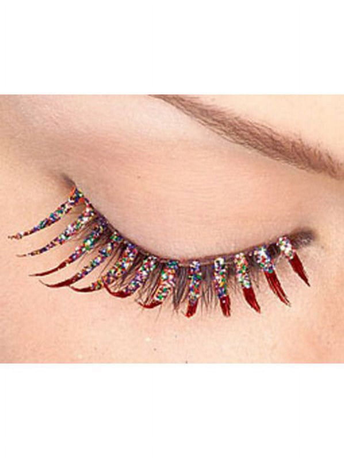 Glittery Red Eyelashes - Walmart.com