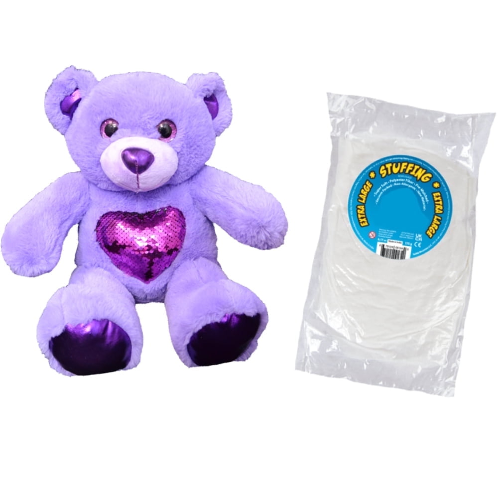 Glitz The Purple Bear Plush Toy Skin, DIY 16" Toy Kits with Hand ...