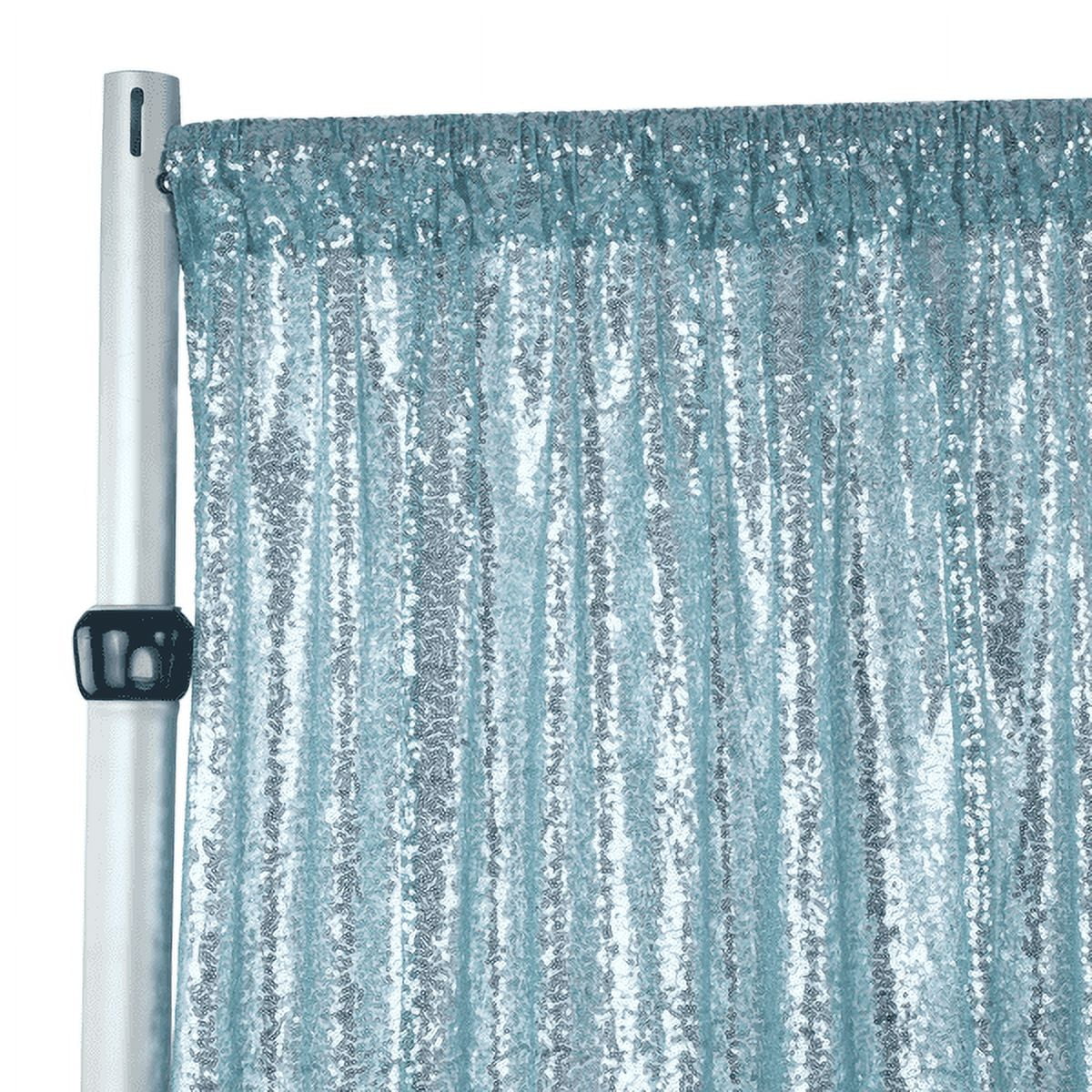 Glitz Sequin Mesh Net Photo Drape/Backdrop Panel Curtain w/4" Rod ...