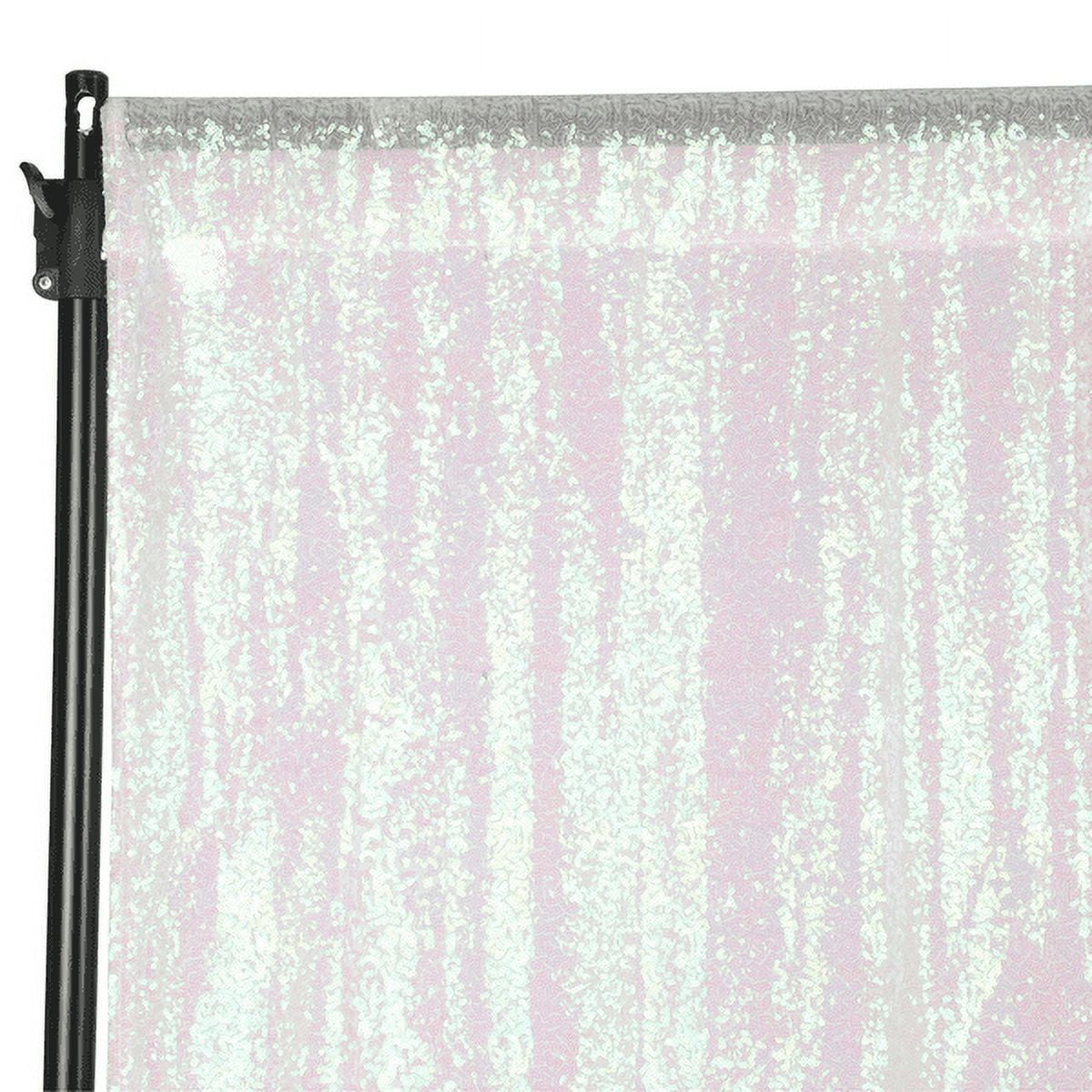 Glitz Sequin Mesh Net Photo Drape/Backdrop Panel Curtain w/4" Rod ...
