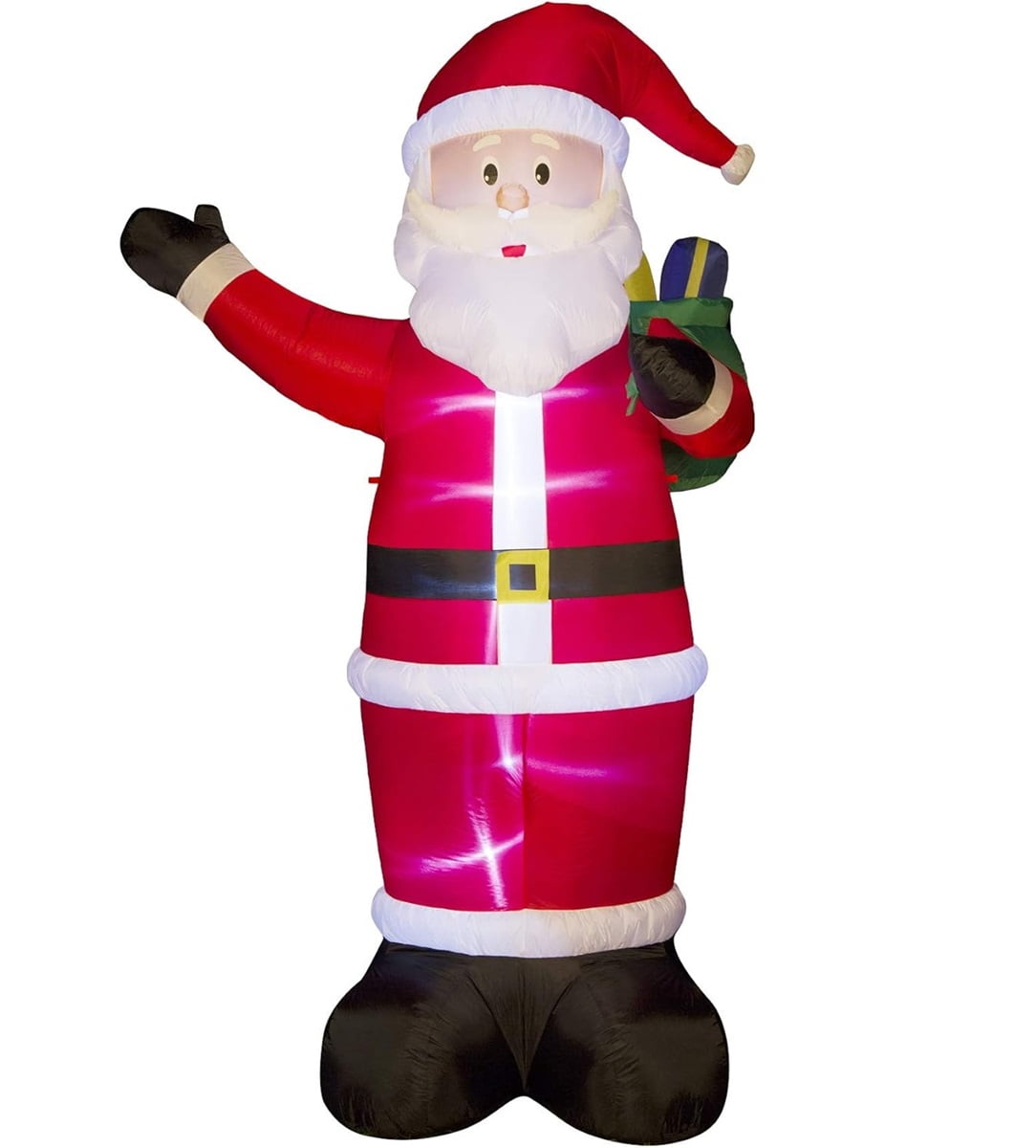 Glitzhome 12-FT Lighted Santa Inflatable Christmas Decor - Walmart.com