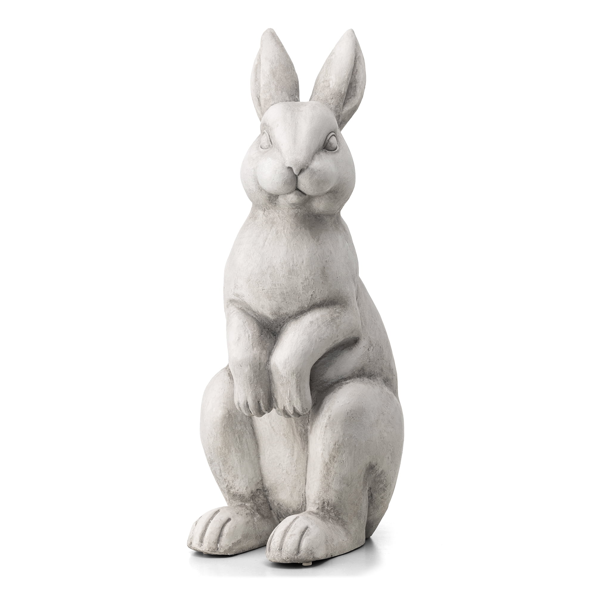 Glitzhome 22.75"H MGO White Standing Rabbit Statue - Walmart.com