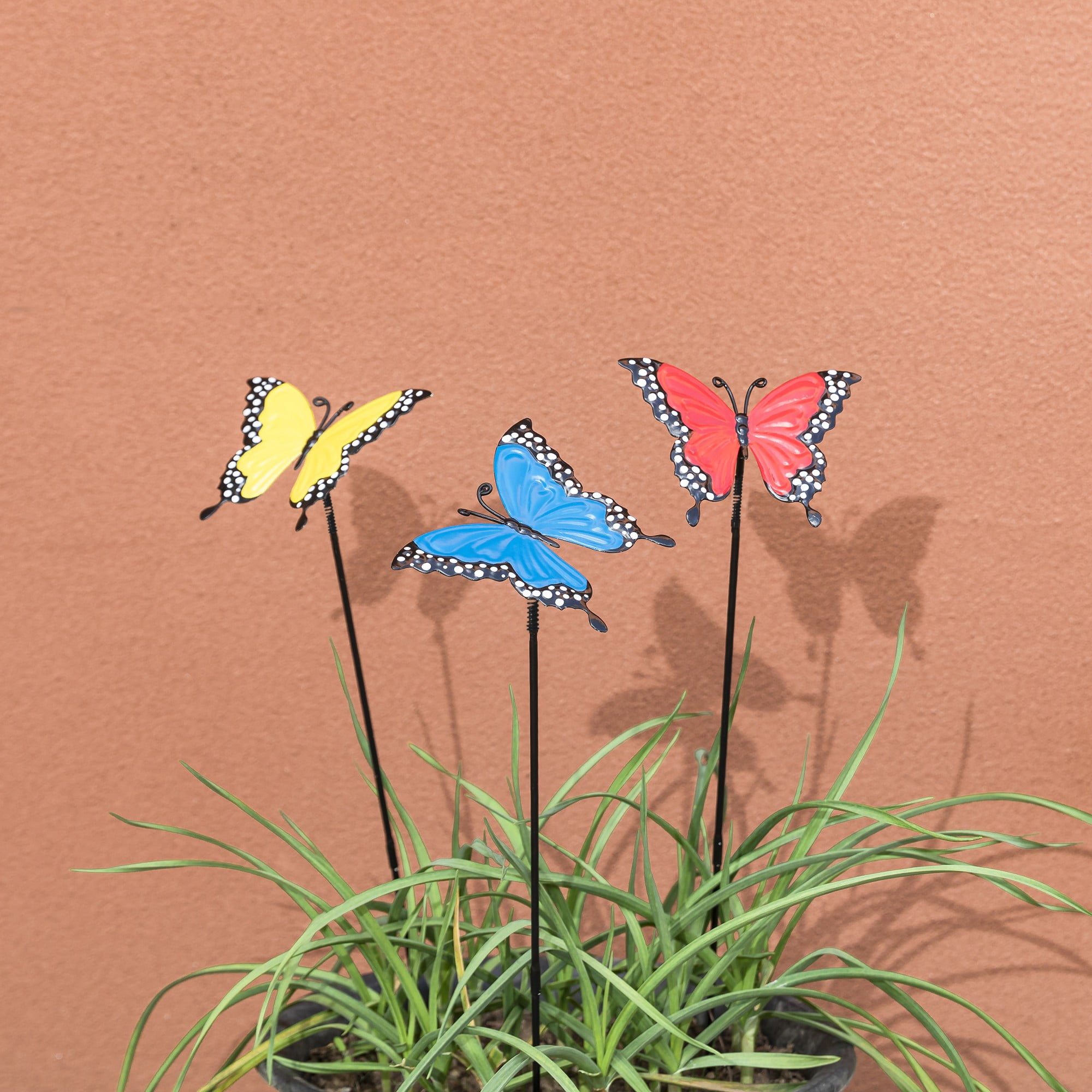 Glitzhome 22"H Set of 3 Metal Butterfly Pick - Walmart.com