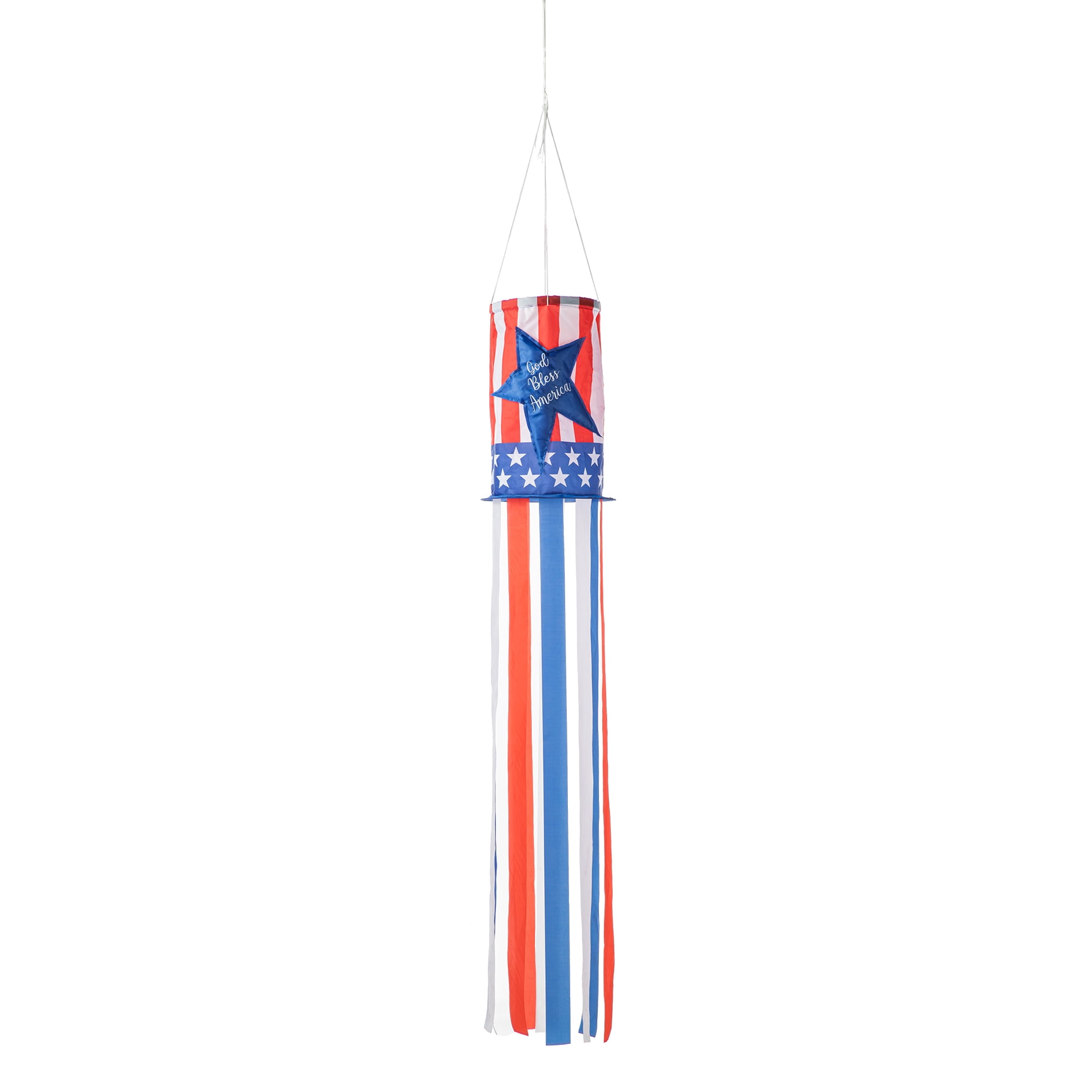 Glitzhome 60.25"H Patriotic/ Americana Star Windsocks - Walmart.com