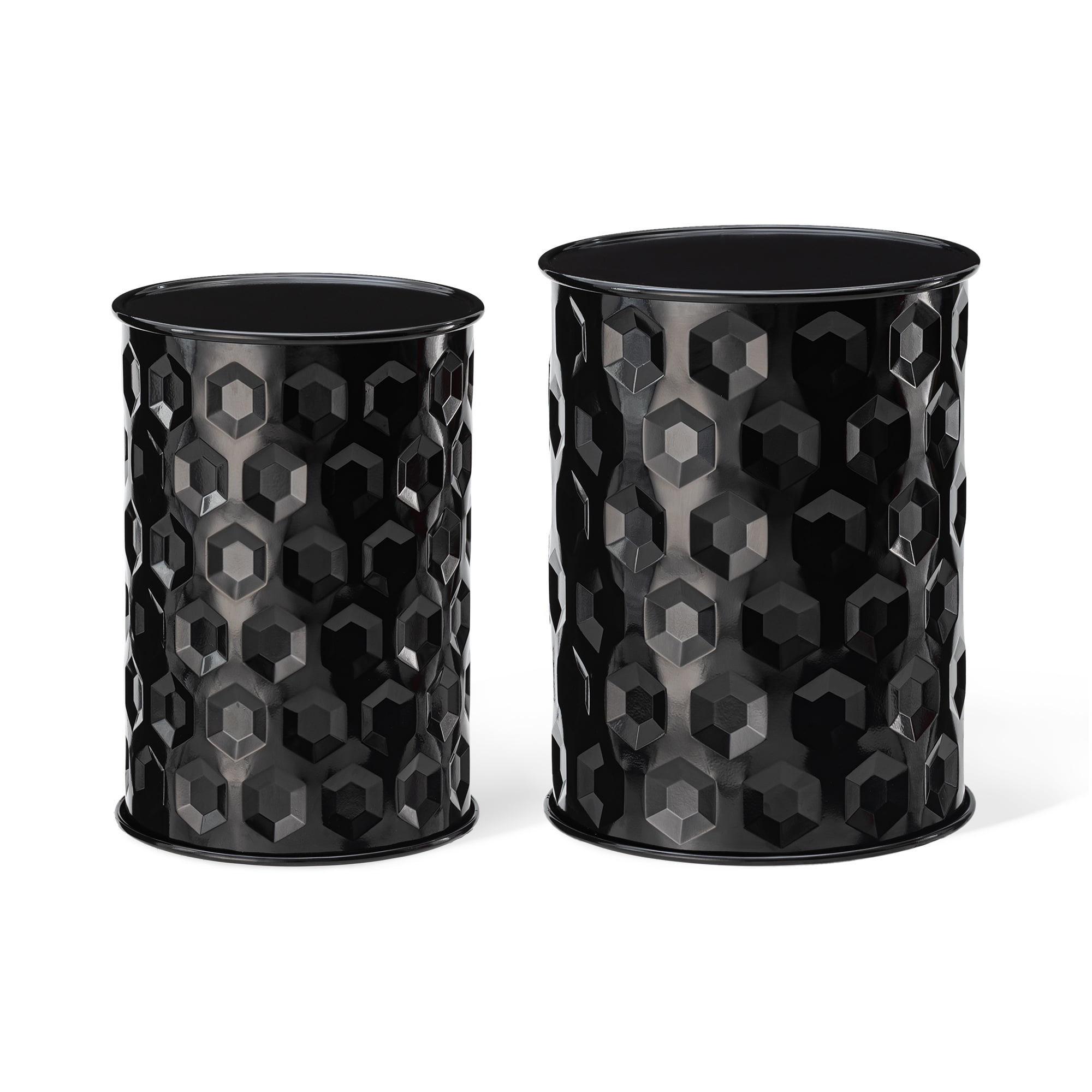 Glitzhome Set of 2 Multi-Functional Embossed Honeycomb Texture ...